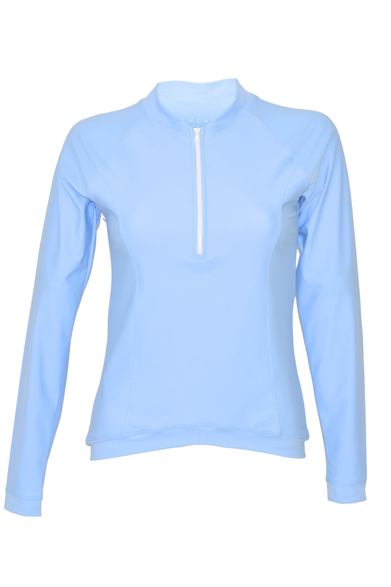 UPF50+ Long Sleeve Front Zip Rash Guard | Andavi Swim
