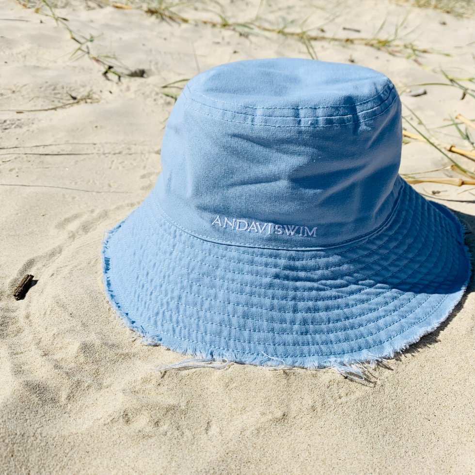 Reversible Raw Edge Bucket Hat | Andavi Swim Australia